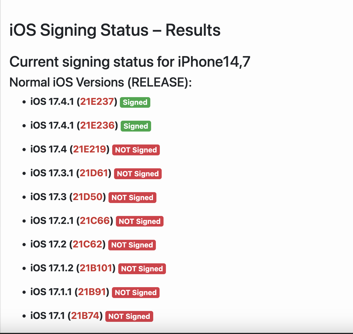 Apple Stops Signing iOS 17.3.1. Downgrades from iOS 17.4 / 17.4.1 Now Impossible - iDevice Central