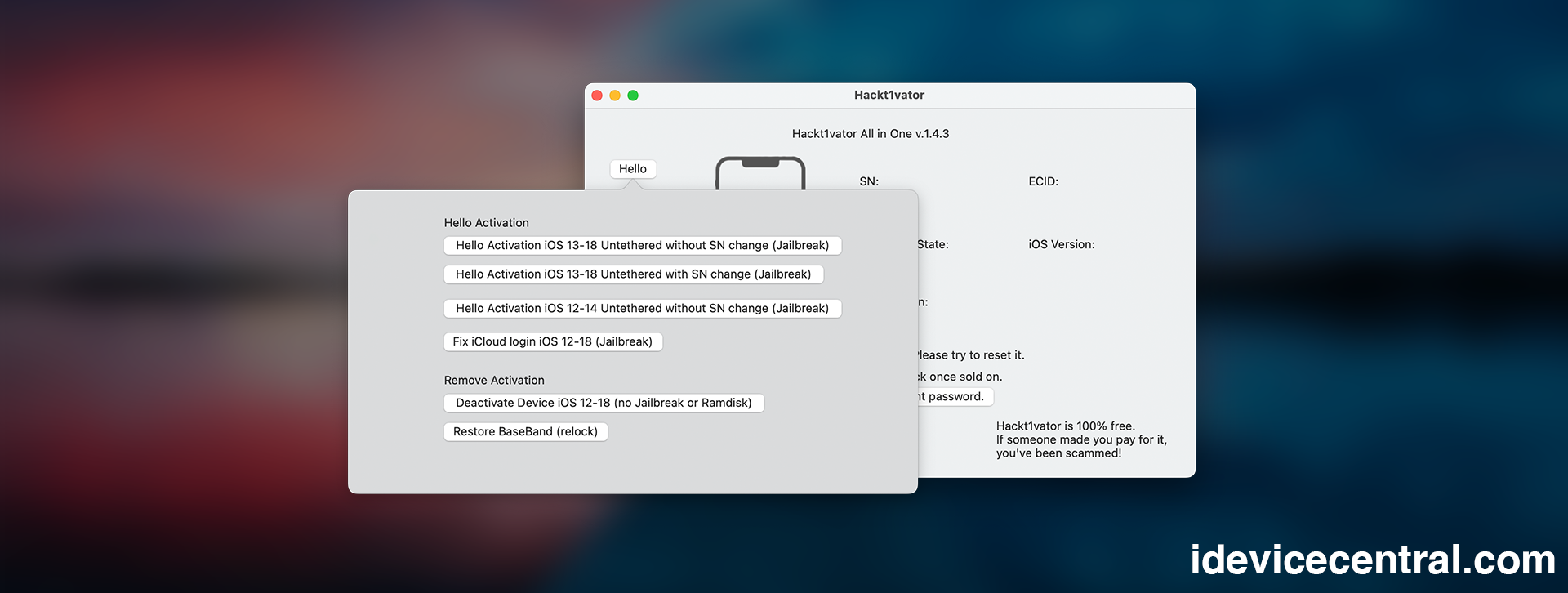 Hackt1vator AIO iCloud Bypass Tool for Windows & macOS – Free ...
